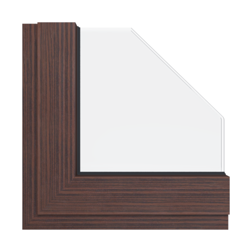 Feneste | Windows | Colors | Aliplast Colors | Dark mahogany wood effect